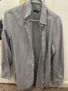 Van Heusen | Shirts | Van Heusen Black And White Thin Stripe Dress ...
